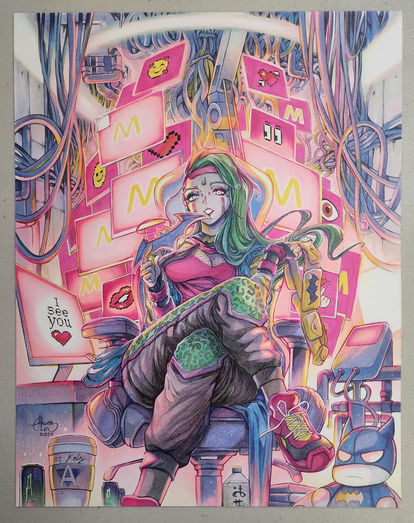 BATMAN #108 MIRACLE MOLLY ORIGINAL COVER ART COPICS BY RACHTA LIN ...