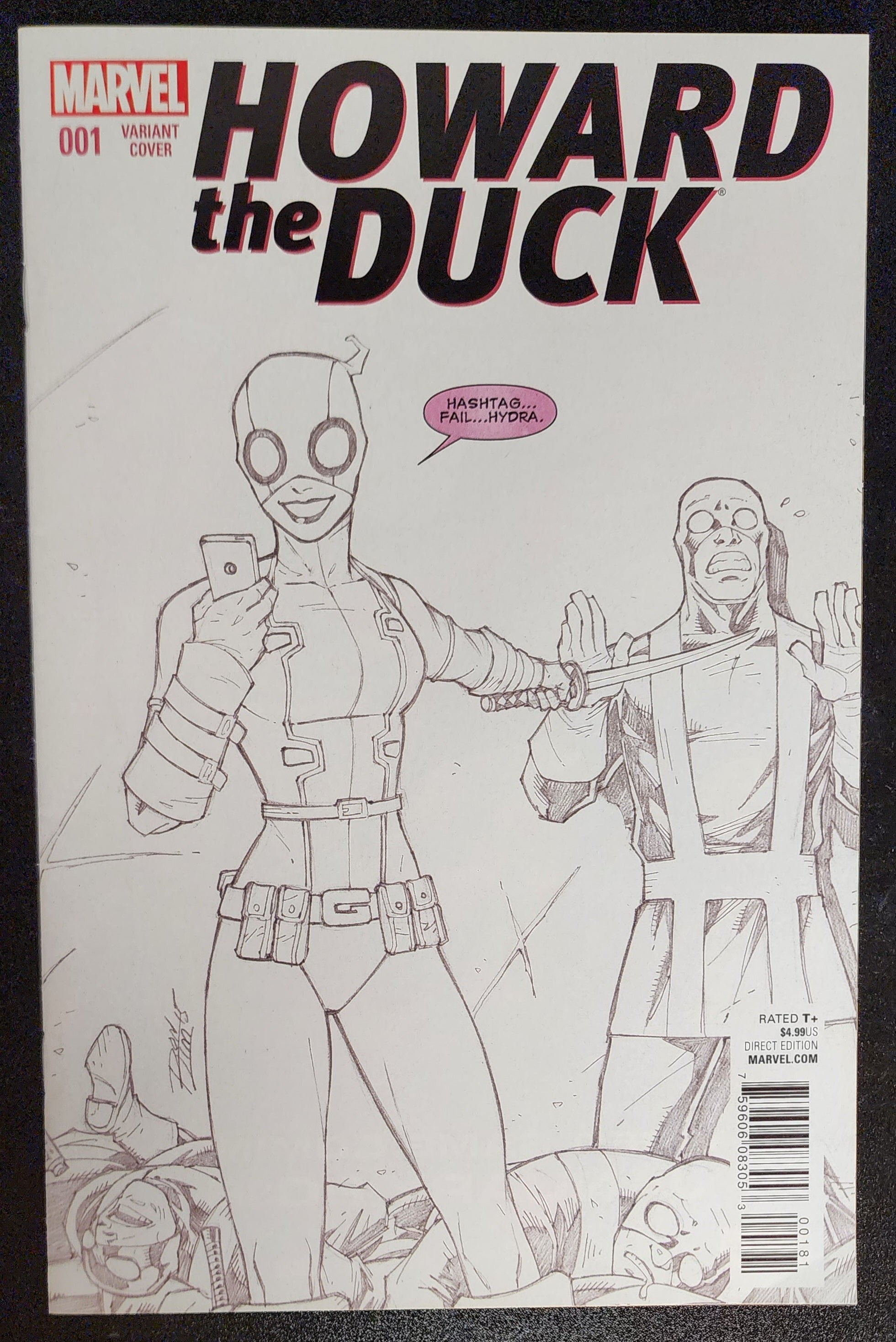 HOWARD THE DUCK #1 2ND PRINT SKETCH VARIANT 2016 (1ST APP GWENPOOL) *D ...
