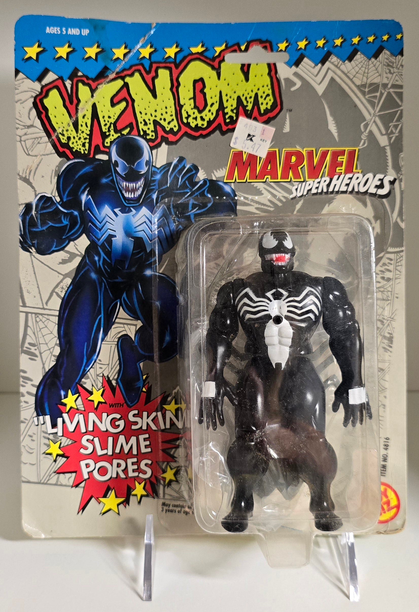 TOY BIZ MARVEL SUPER HEROES VENOM LIVING SKIN SLIME PORES [PH02 ...