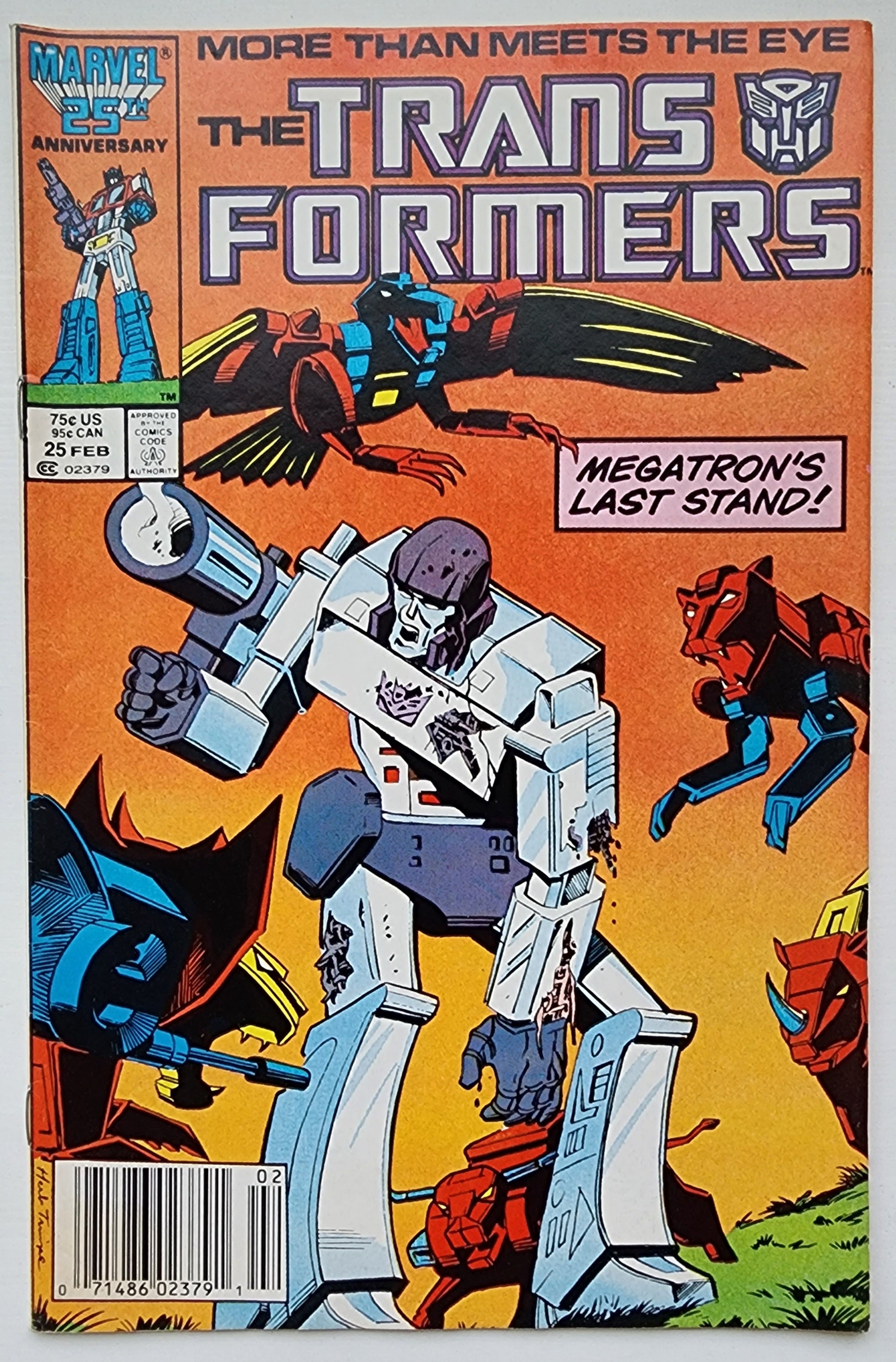 TRANSFORMERS #25 1987 ("DEATH" OF MEGATRON. 1ST APP PREDACON WHO FORM ...
