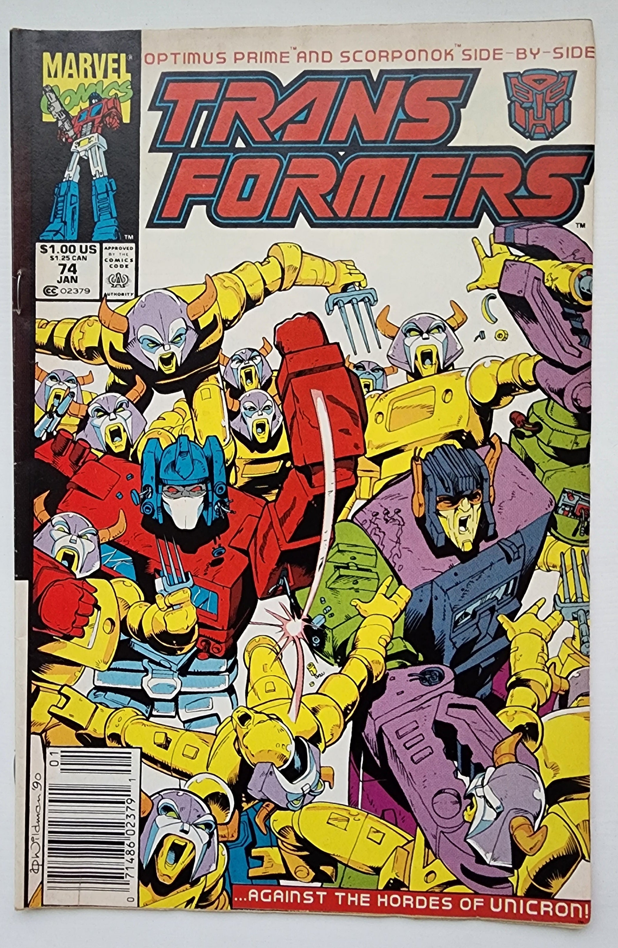 TRANSFORMERS #74 1990 NEWSSTAND – Sanctum Sanctorum Comics & Oddities LLC
