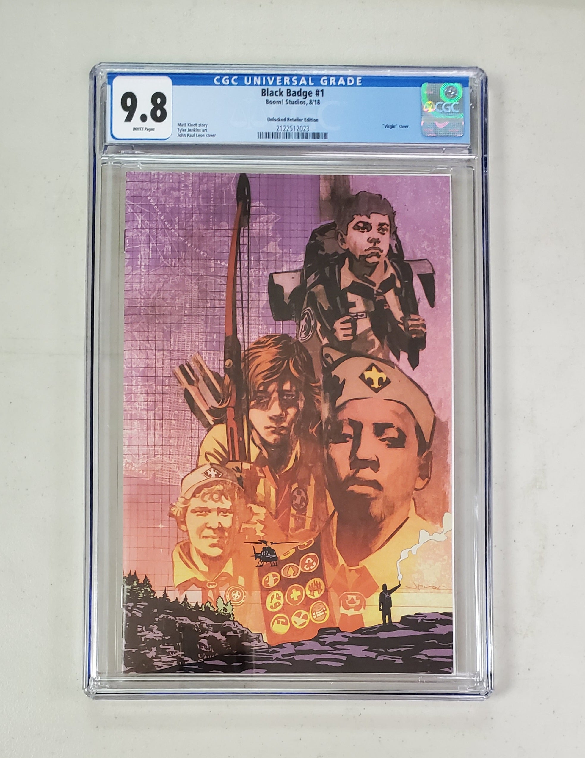 9.8 CGC Black Badge #1 Jean Paul Leon Virgin Variant 2018 (2122512023 ...