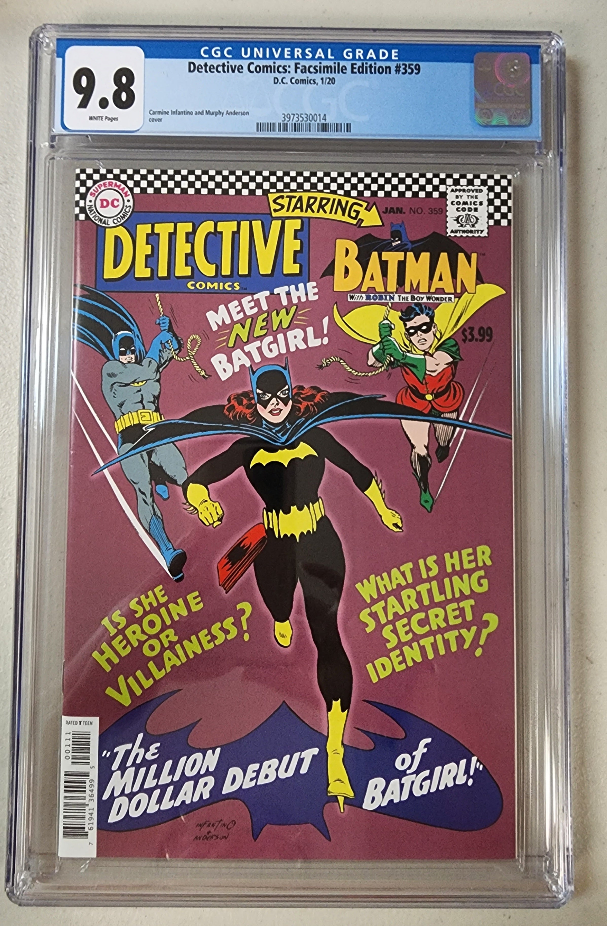 9.8 CGC DETECTIVE COMICS #359 FACSIMILIE REPRINT [3973530014] – Sanctum ...